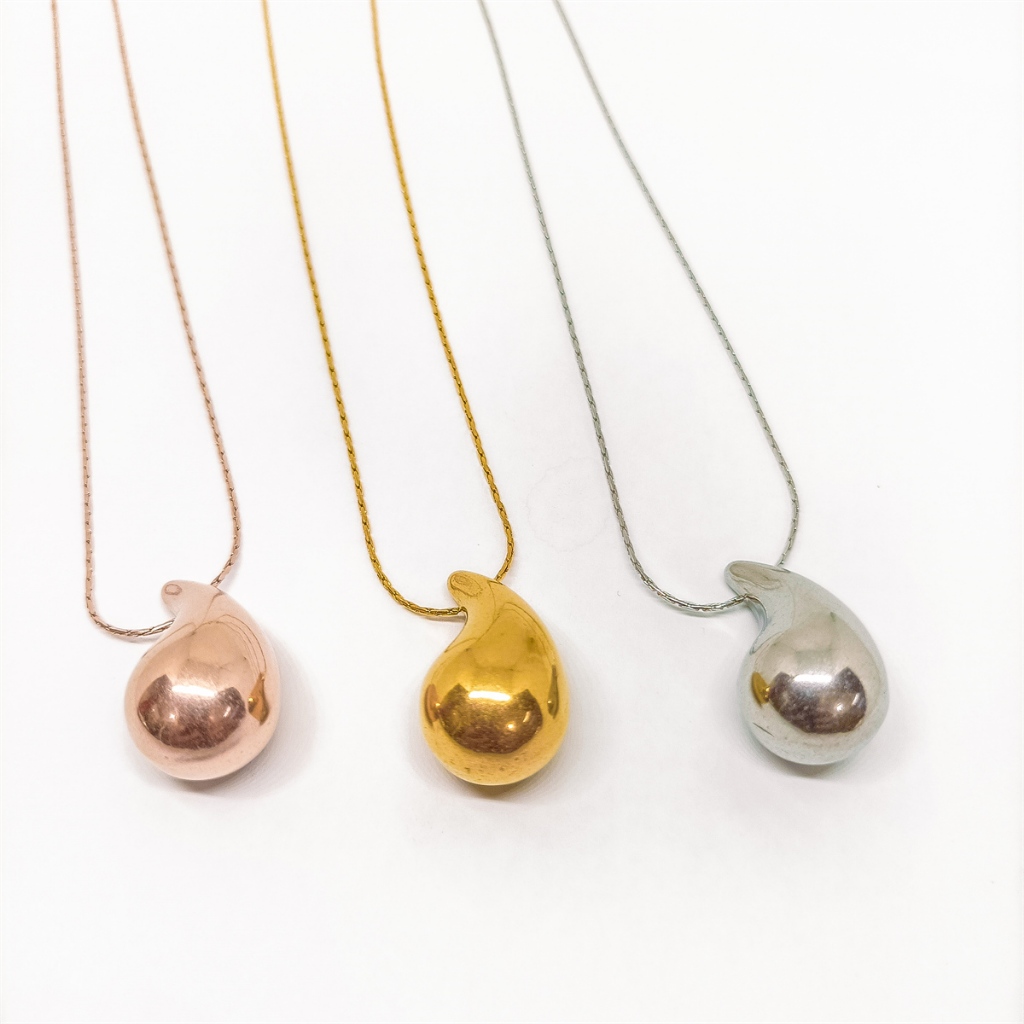 Jual Korea Tetesan Air Kalung(45cm)titanium Berlapis Emas 24k Gold Gold ...