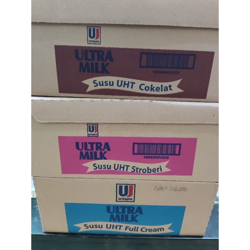 Jual Susu Ultra UHT 250 ml 1 dus isi 24 pcs coklat, strawberry, full cream | Shopee Indonesia