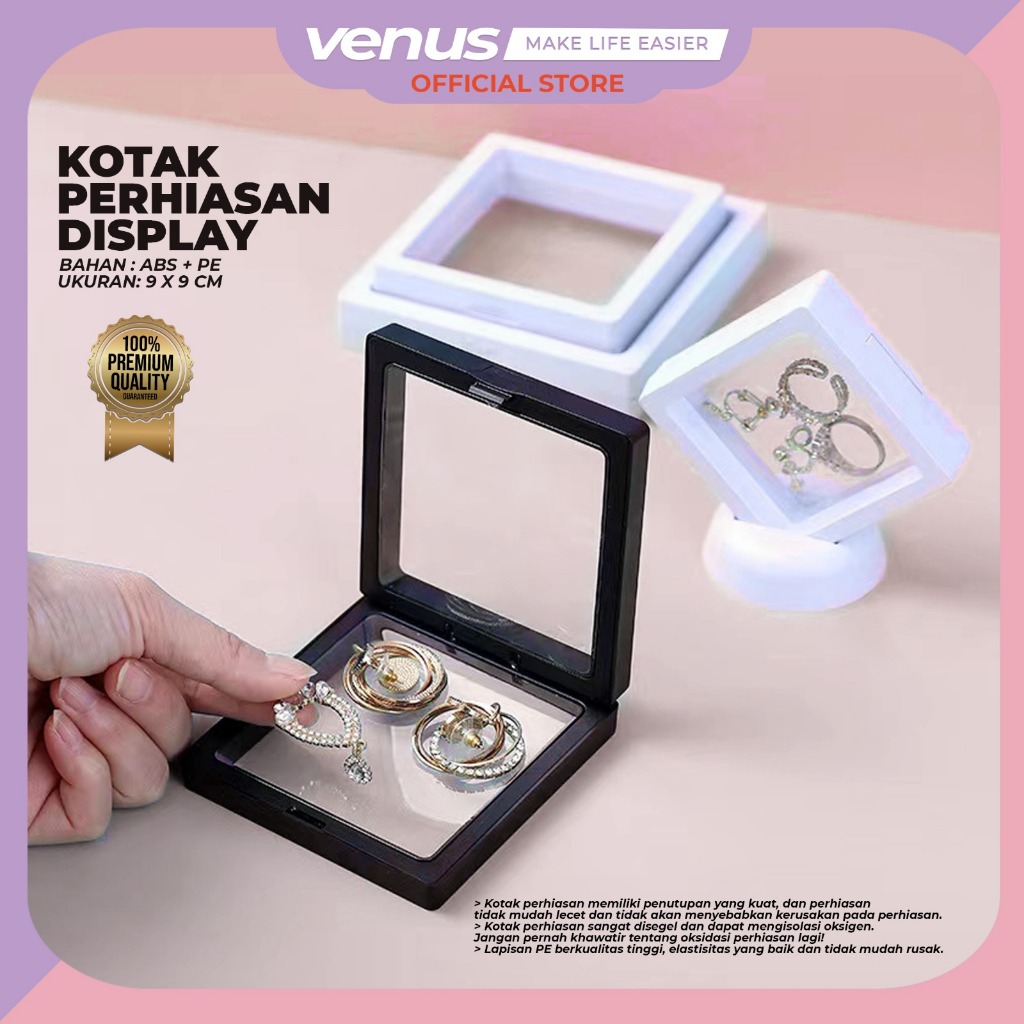Jual VENUSJKT - Kotak Display Perhiasan Transparan 9 x 9 cm Tempat ...