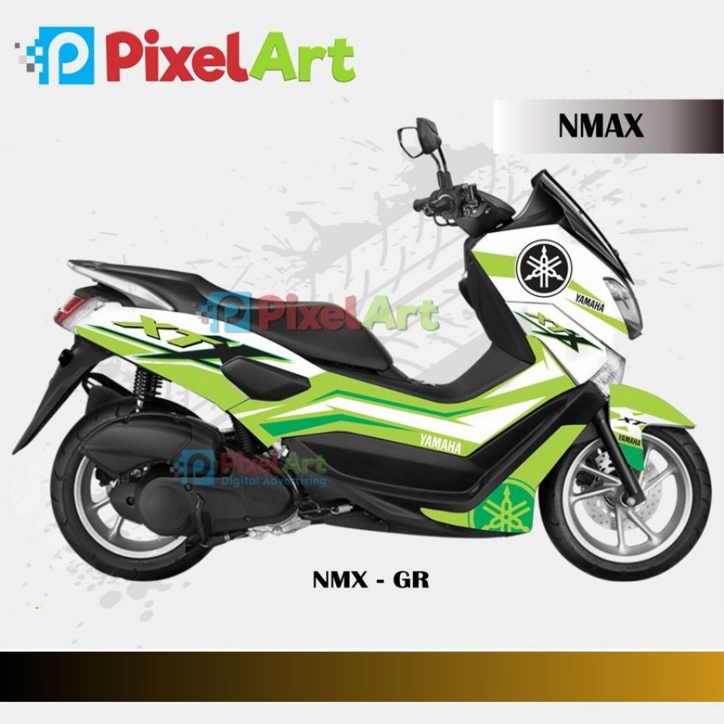 Jual STICKER DECAL MOTOR YAMAHA NMAX GREEN FULL BODY PREMIUM QUALITY ...