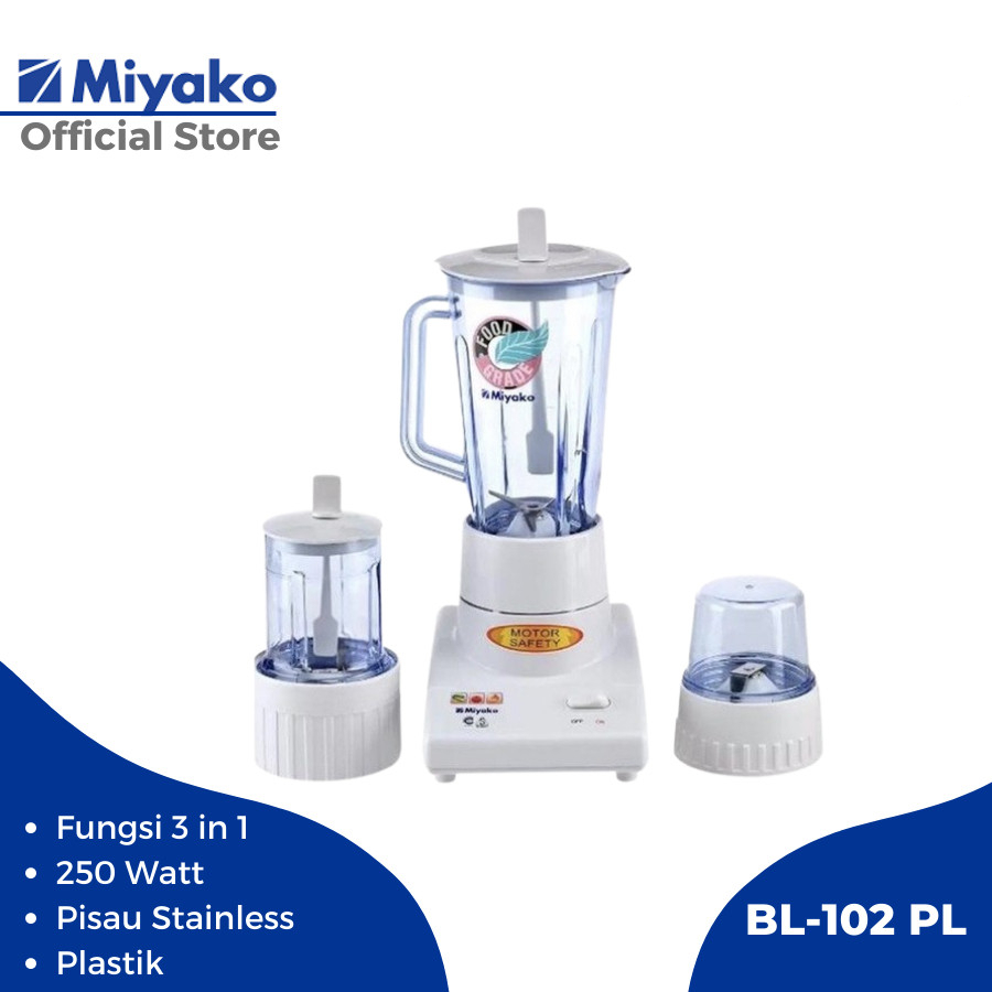 Jual MIYAKO Blender 3 IN 1 BL 102 PL - Blender MIyako 3 IN 1 BL 102 PL ...
