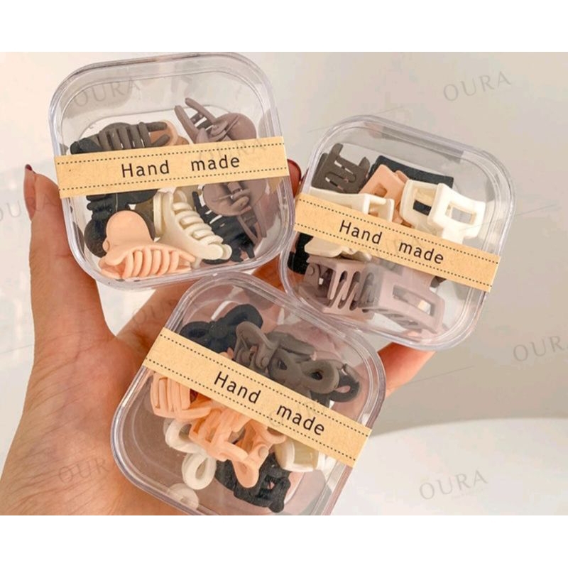 Jual Jepit rambut set mini/jepitan poni FREE box isi 10pcs | Shopee ...