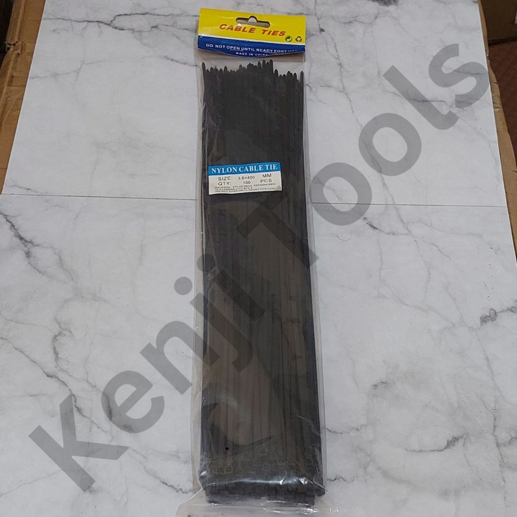 Jual Kabel Ties Nylon 3.6x400mm Hitam Putih Isi 100 Pcs/ Ikat Kabel ...