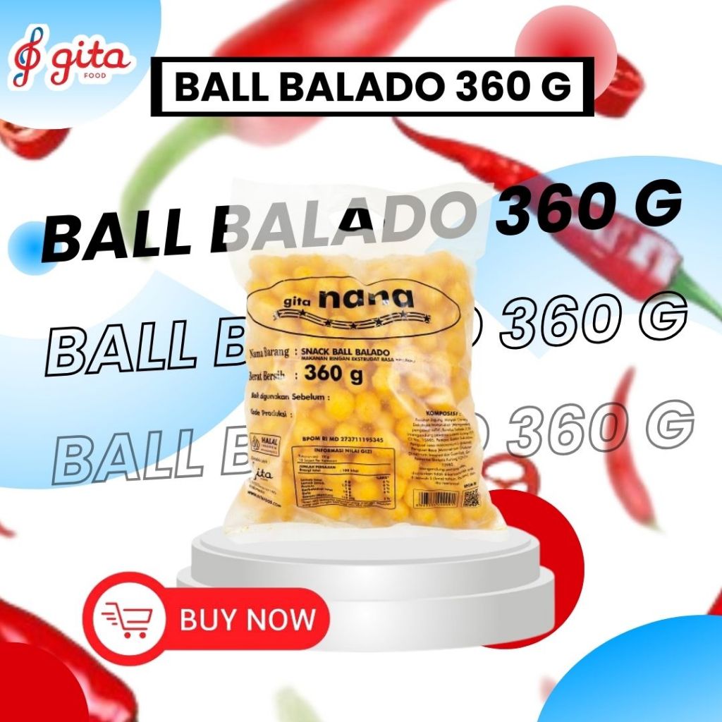 Jual Snack Ball Khas Rasa Balado Kemasan 360 gram [FAMILY PACK ...