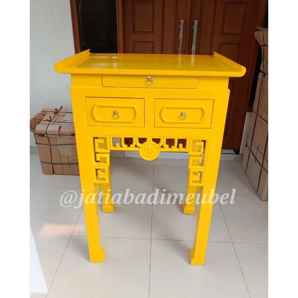 Jual Meja Altar Meja Sembahyang Meja Leluhur Dewa Minimalis Kayu Jati ...