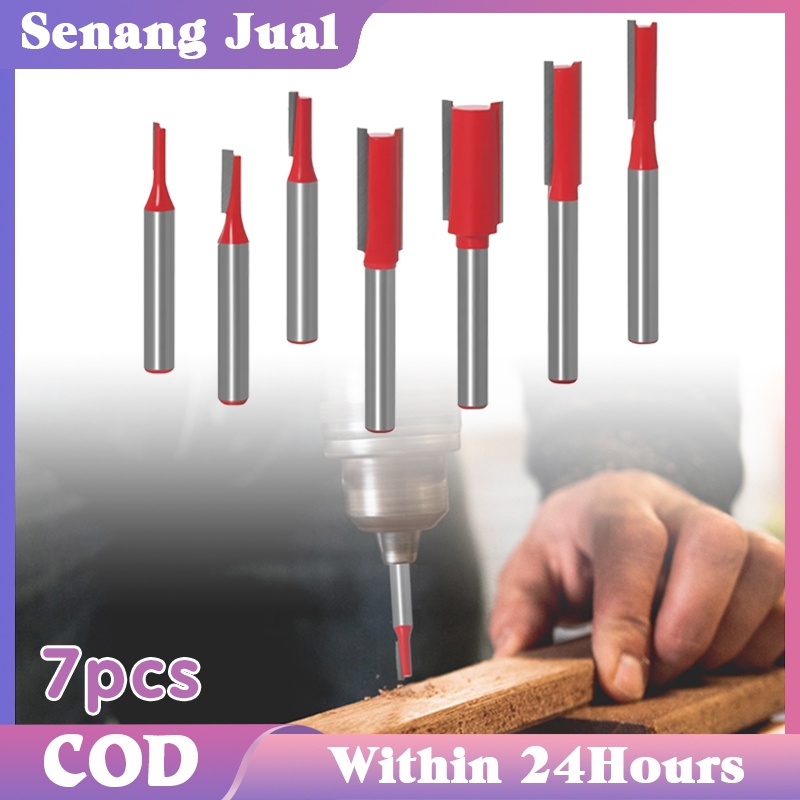 Jual 7Pcs Mata Profil Straight Banyak Ukuran Mata Router Kayu Mata ...