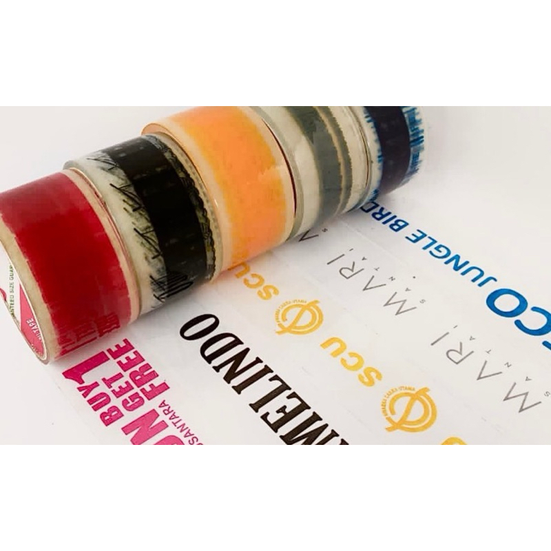 Jual Lakban custom printing dasar bening | Shopee Indonesia