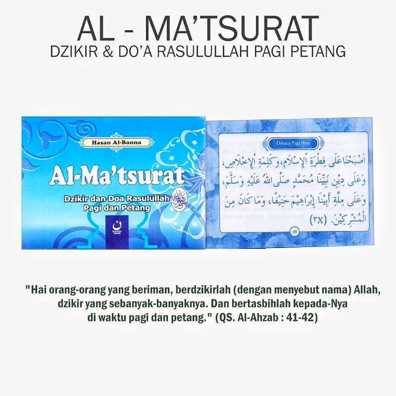 Jual AL MATSURAT DZIKIR PAGI PETANG AL MA'TSURAT kecil saku souvenir ...