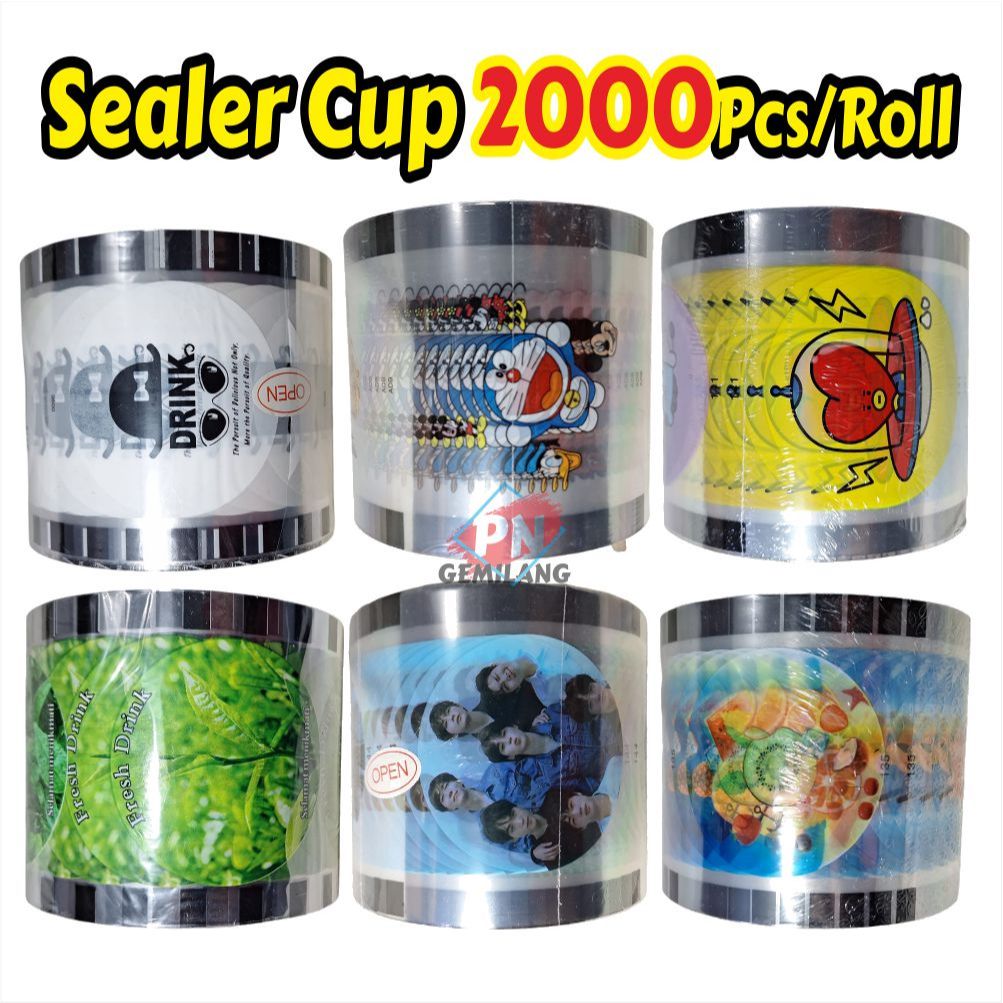 Jual Plastik Lid Cup,Plastik Selaer Cup MURAH isi 2000 Pcs/roll Kartun ...