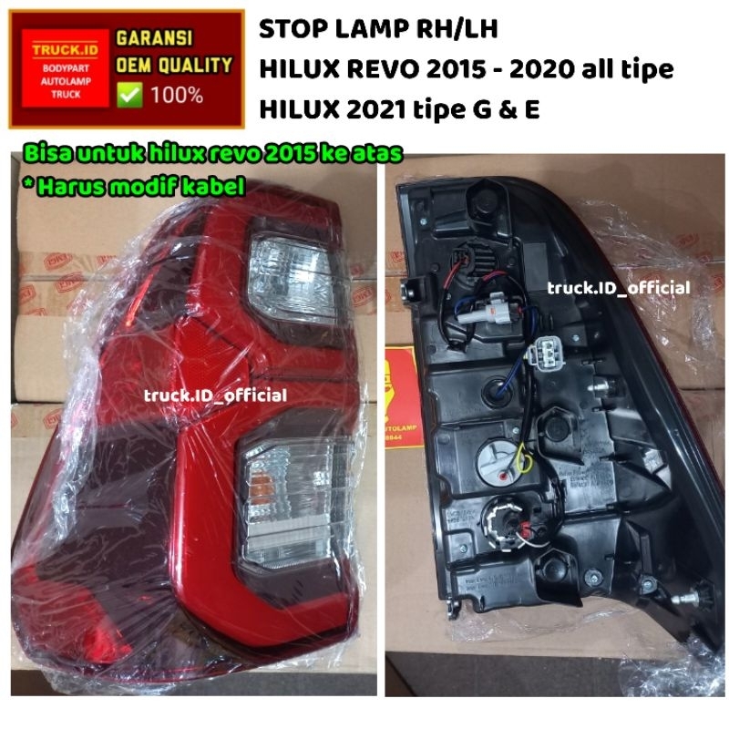 Jual STOPLAMP STOP LAMP LAMPU REM BELAKANG HILUX REVO ROCCO 2020 2021 ...