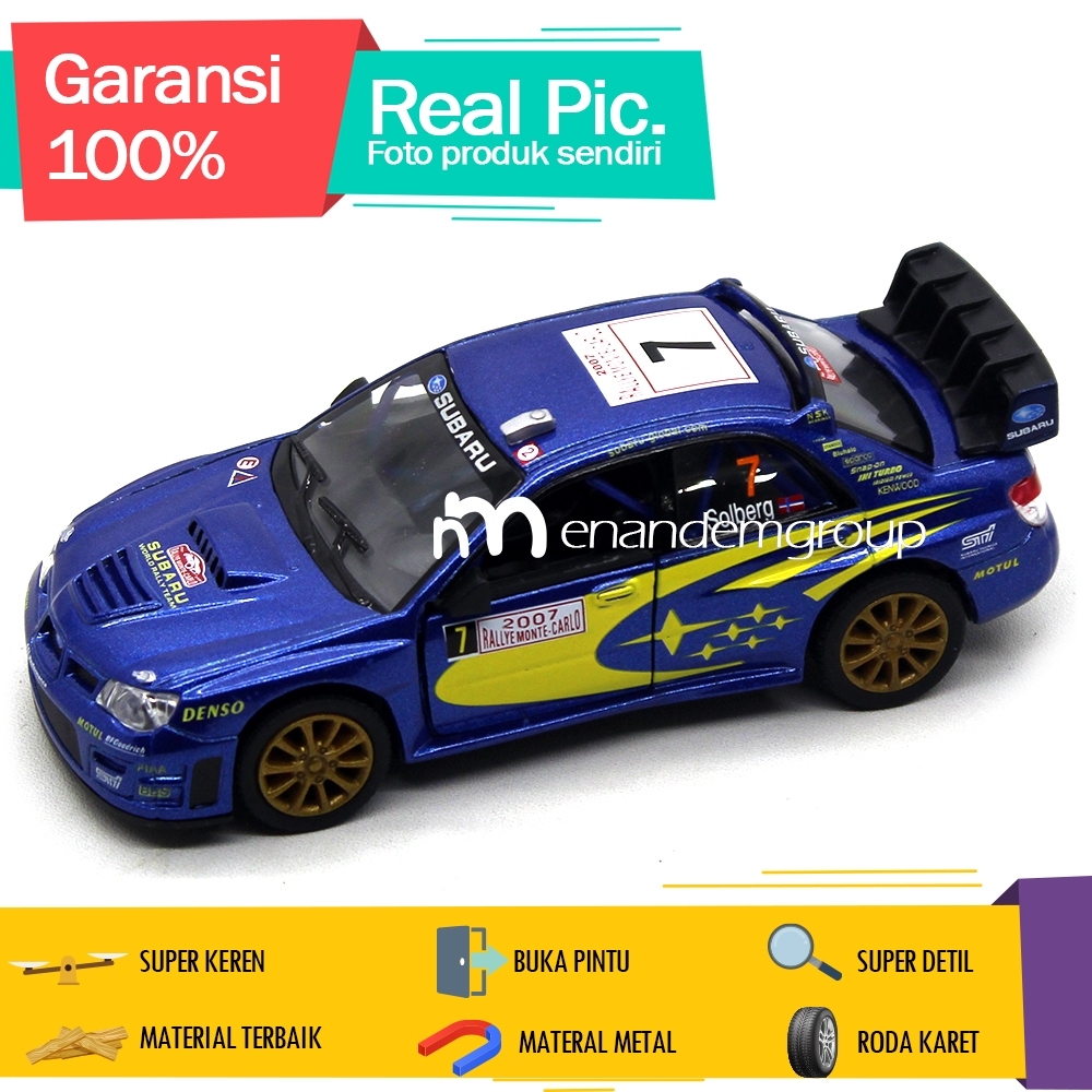 Jual Diecast Miniatur Mainan Mobil Balap Subaru Impreza WRC 2007 Street ...
