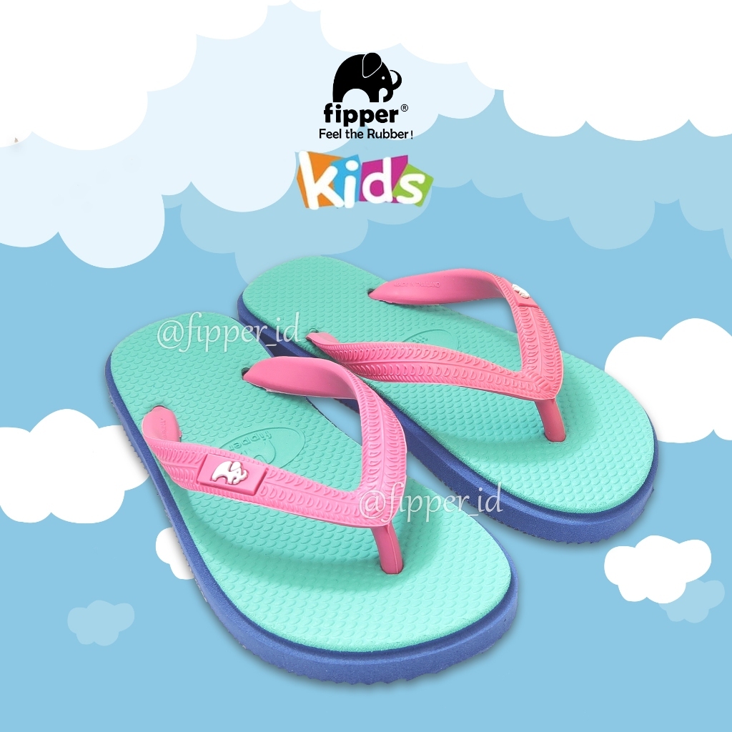 Jual [FIPPER KIDS] - Green/Blue/Pink - Sandal Jepit Anak Original ...