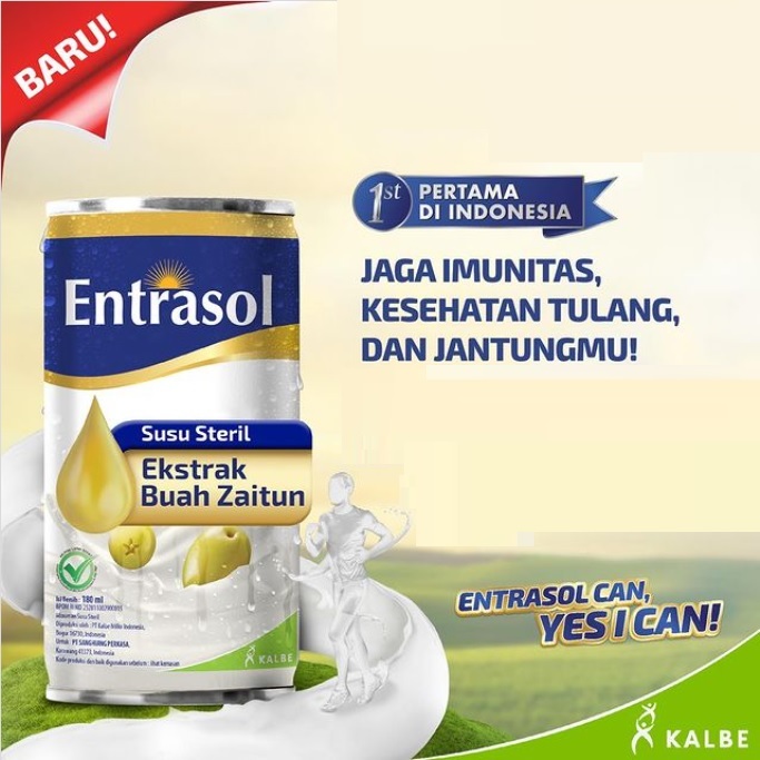 Jual Entrasol Can Susu Steril Entrasol Kemasan Kaleng 180 ml (susu siap ...
