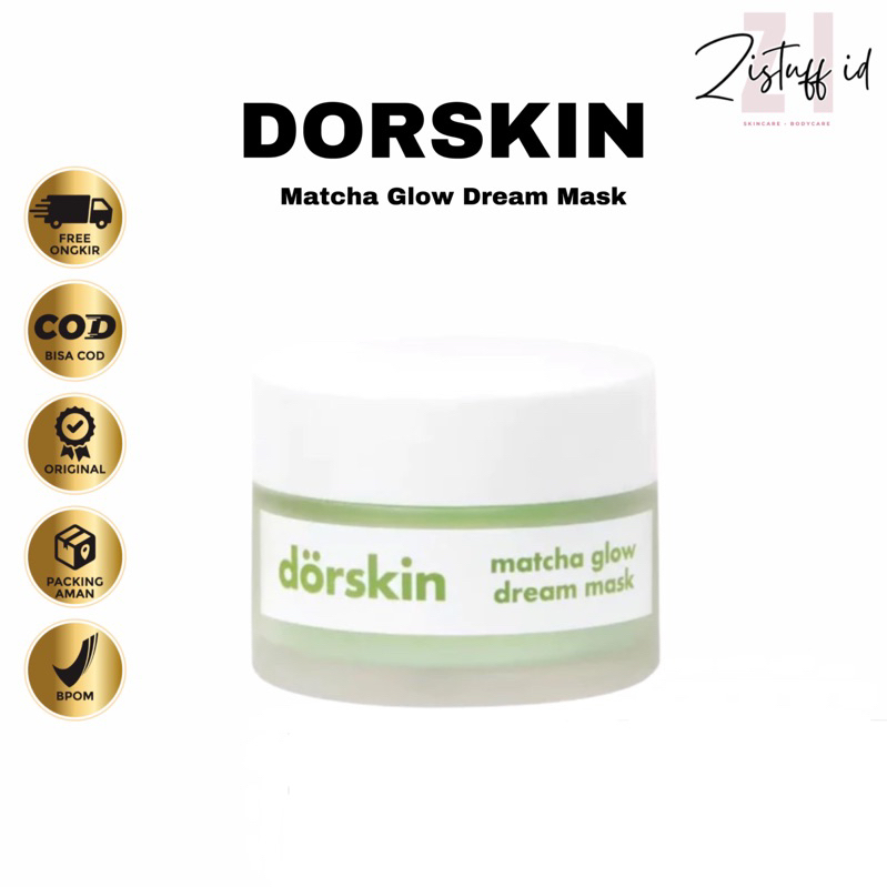 Jual DORSKIN Matcha Glow Dream Sleeping Mask Brightening Mask ...