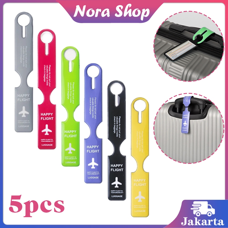 Jual 5pcs Label Koper Bahan Plastik Luggage Tag Label Untuk Kope Label ...