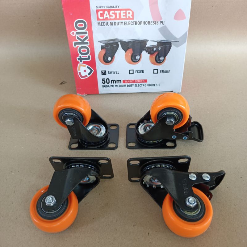 Jual Roda 2" ( 2 Rem + 2 Putar ) | Shopee Indonesia