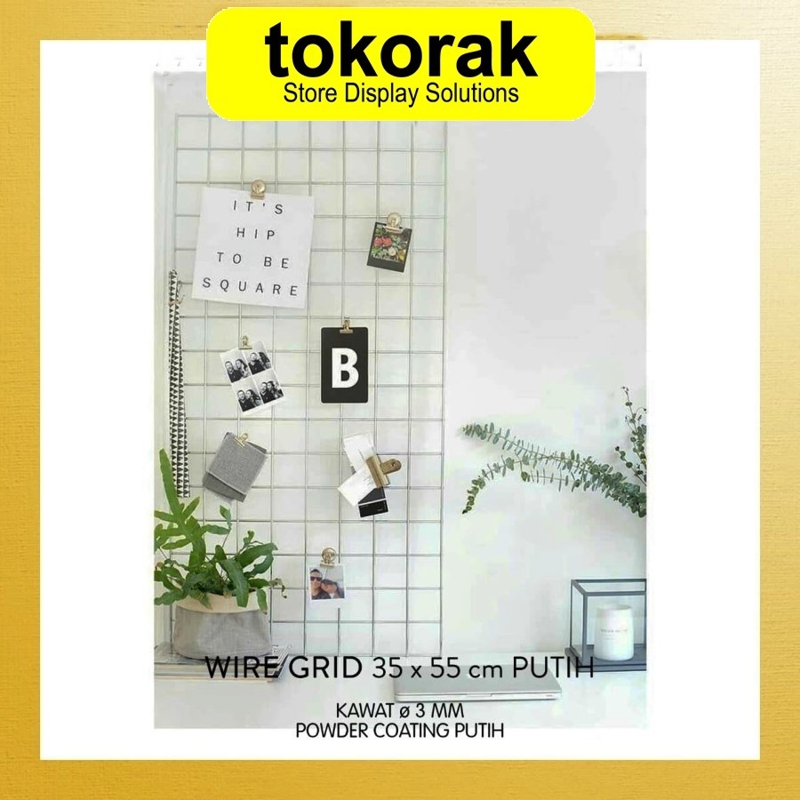 Jual WIRE GRID MESH 35 X 55 CM TB PUTIH KAWAT RAM TEBAL DINDING ...