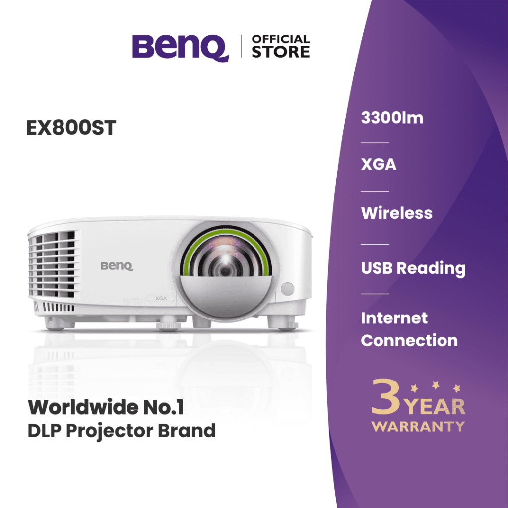 Jual Proyektor Wireless BenQ EX800ST 3300lm XGA Meeting Smart Projector ...