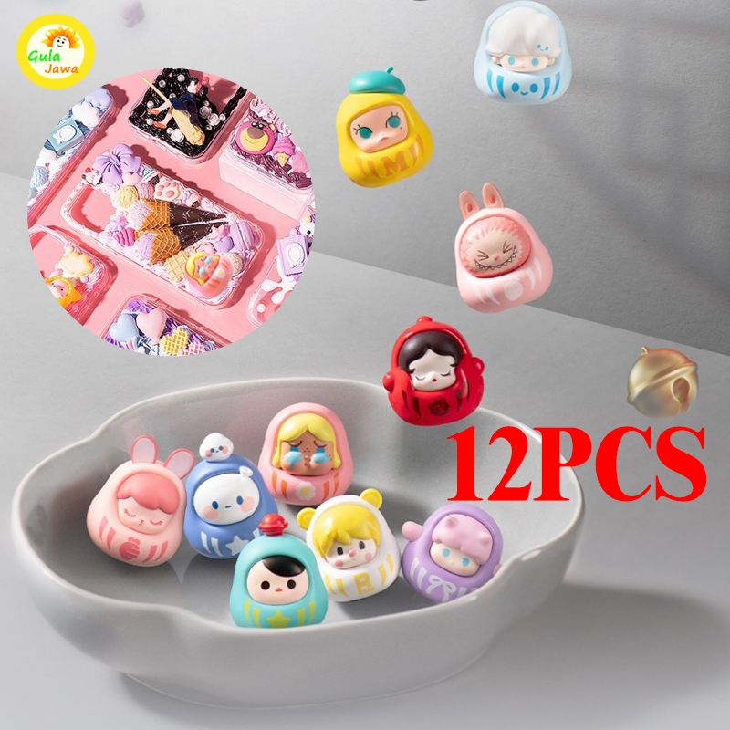 Jual 12 Pcs Clay Popmart Gembul Skullpanda Molly Dimoo Crybaby Resin ...