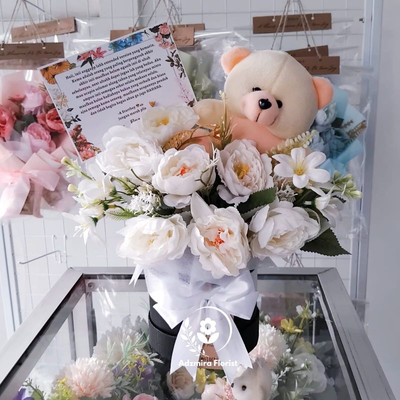 Jual (READY/TIDAK PO) bloom box boneka wisuda bucket bunga palsu hadiah ...