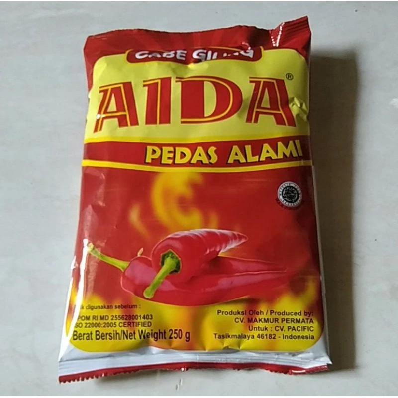 Jual AIDA Cabe Bubuk Pedas Kemasan 250gr | Shopee Indonesia