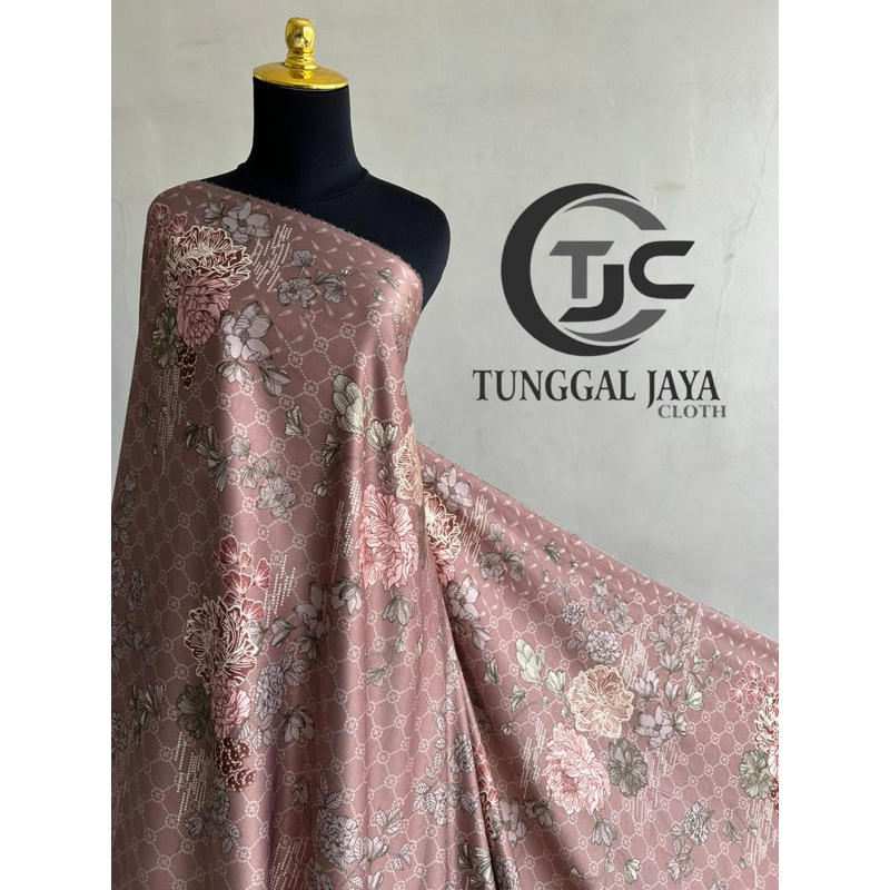 Jual kain Dior silk motif bunga madiran || Dior silk motif || dior ...
