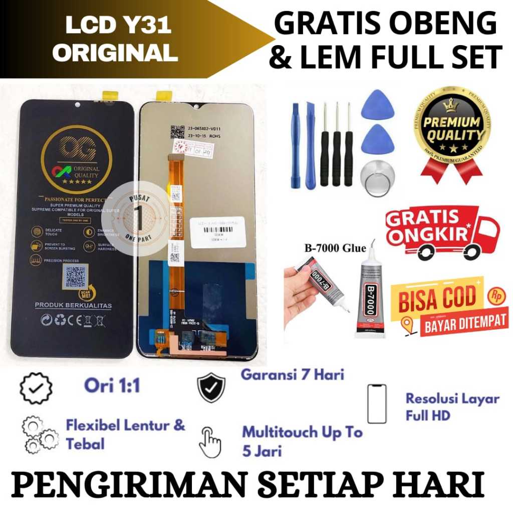 Jual Lcd Touchscreen Vivo Y31 Original FullSet / Lcd Vivo Y31 Original ...