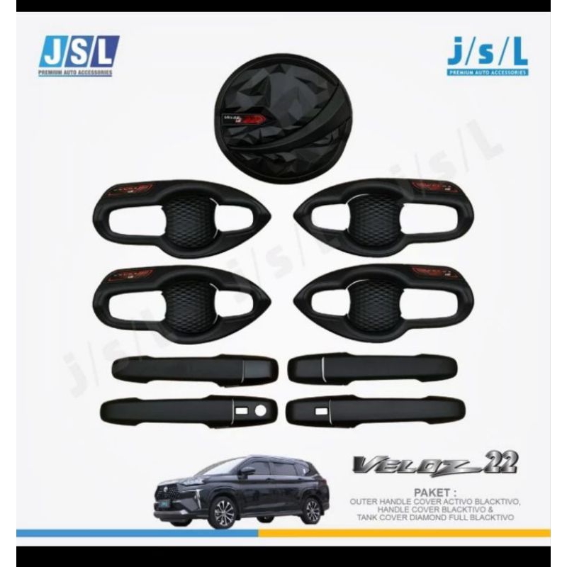 Jual PAKET HANDLE COVER TOYOTA VELOZ 2022-2024 BLACKTIVO ORIGINAL JSL | Shopee Indonesia