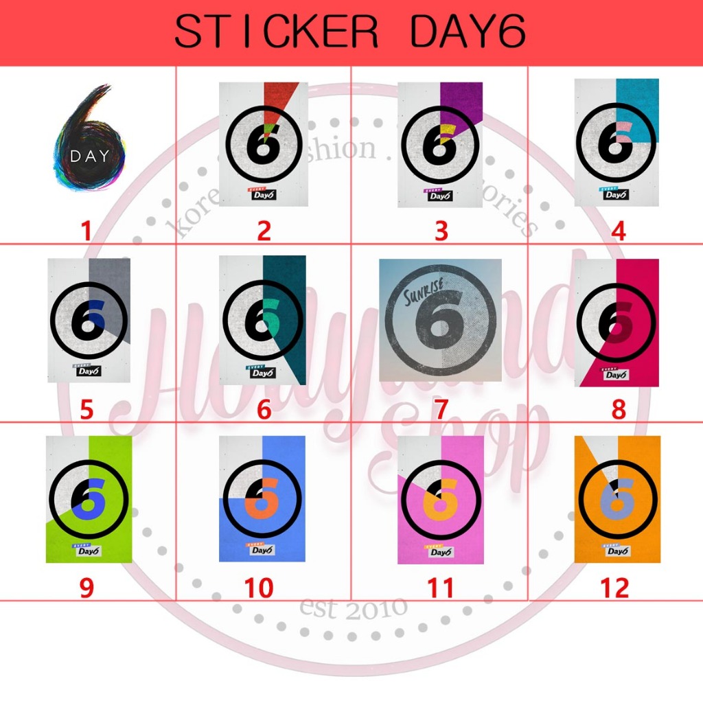 Jual Sticker DAY6 Logo part 1 (5pcs Sticker) | Shopee Indonesia