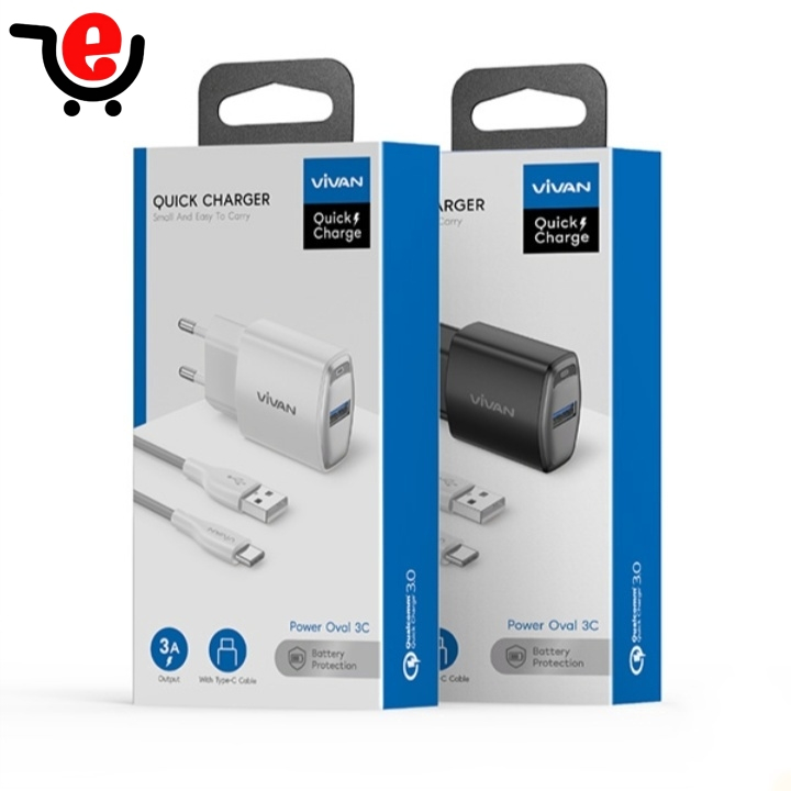 Jual VIVAN NEW CHARGER OVAL 3C 18W ORIGINAL | Shopee Indonesia