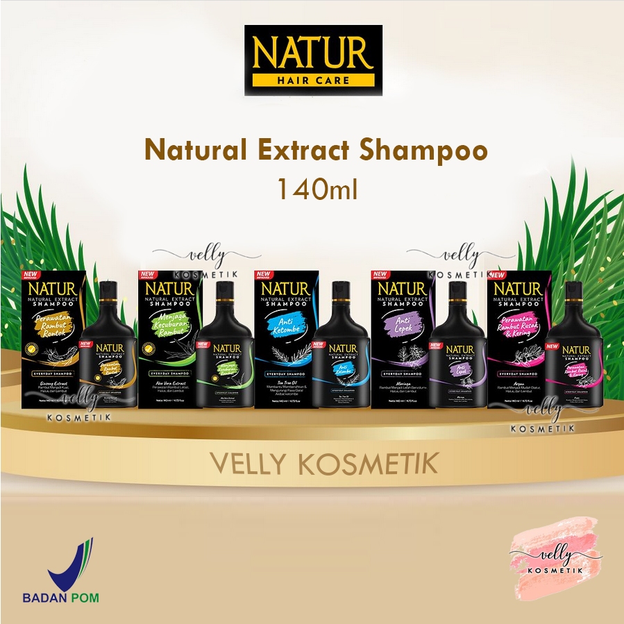 Jual Natur Shampo Ginseng Aloe Vera Anti Dandruff Rusak Anti Lepek 140ml | Shopee Indonesia
