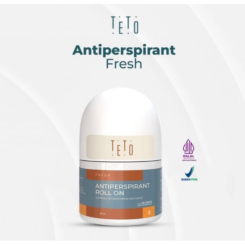 Jual Teto Antiperspirant Deodorant Roll On 30ml FRESH BPOM MUI | Shopee ...