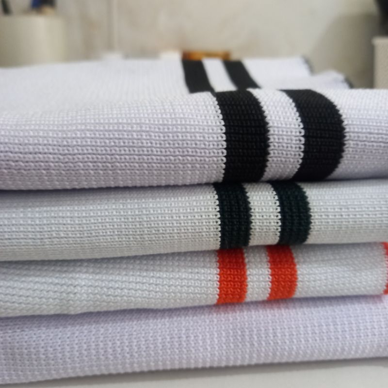 Jual Jual Kain Rib Bur 1x1 Polly Warna Putih Polos Salur Rib Jaket Rib ...