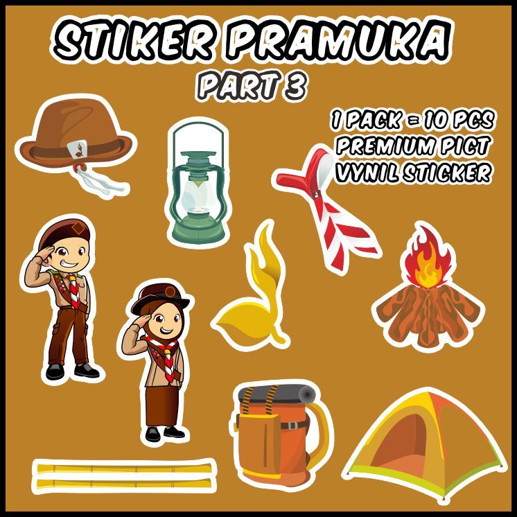 Jual [1pack] Sticker Pramuka 3 (Sticker Aesthetic Stiker Dekorasi ...