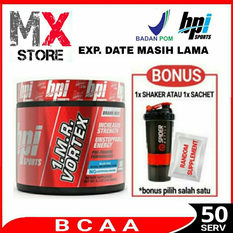 Jual BPI Vortex 50 serv 50serv PWO Pre Workout Suplemen Fitness BPOM ...