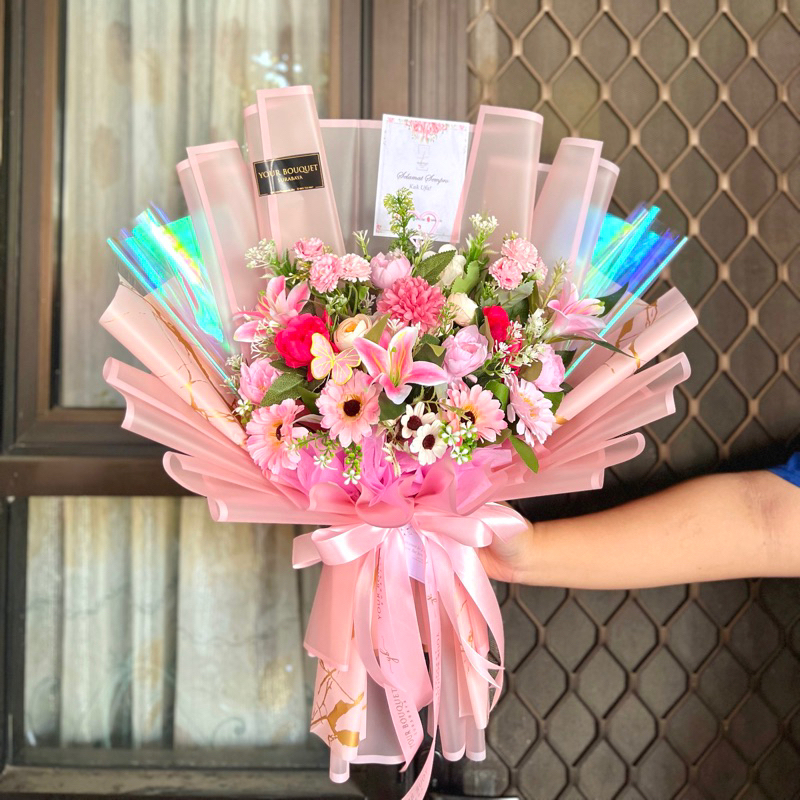 Jual [READY] BIG BUKET BUNGA ARTIFICIAL BOUQUET WISUDA | Shopee Indonesia