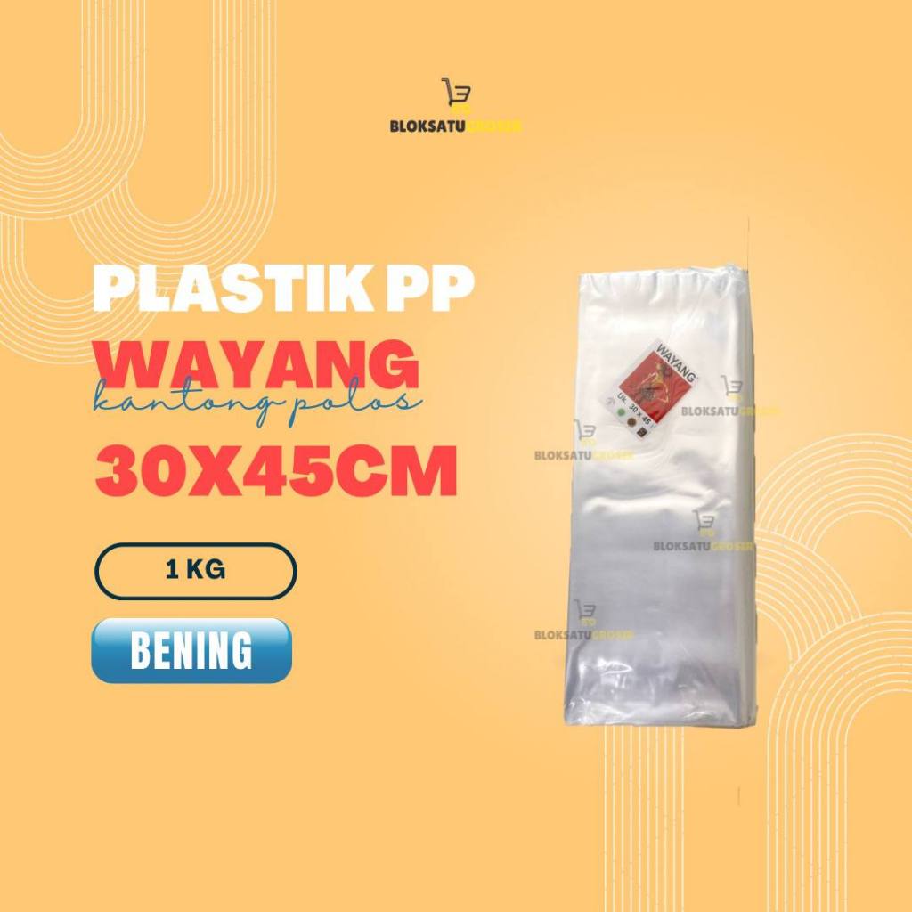 Jual Plastik PP Wayang 30x45 (SB) 1 Kg Plastik Laundry Kiloan PP Wayang ...