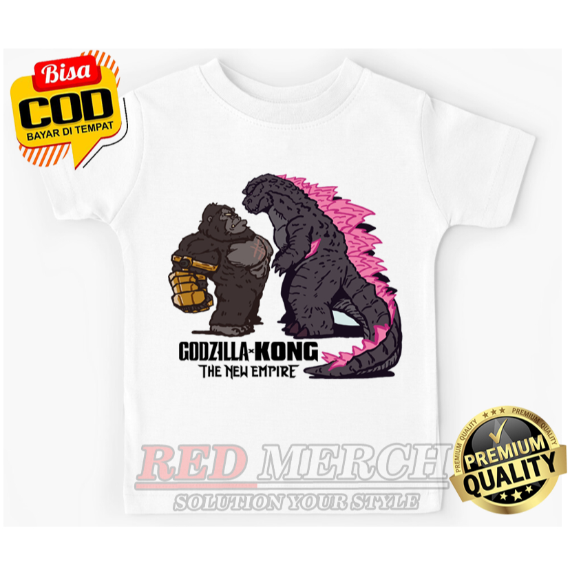 Jual Kaos anak baju anak godzilla x kong the new empire 2024 | Shopee ...