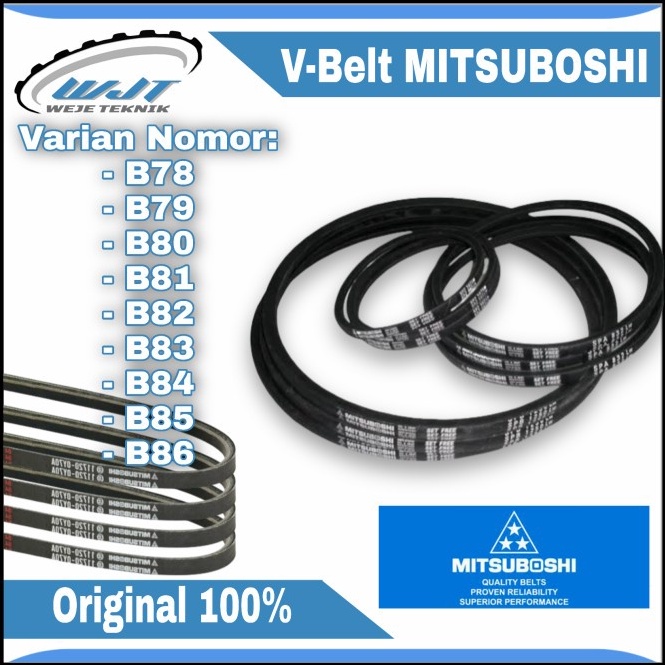 Jual KODE Q22T VBelt Vanbel Fanbel MITSUBOSHI B78 B79 B8 B81 B82 B83 B84 B85 B86 | Shopee Indonesia