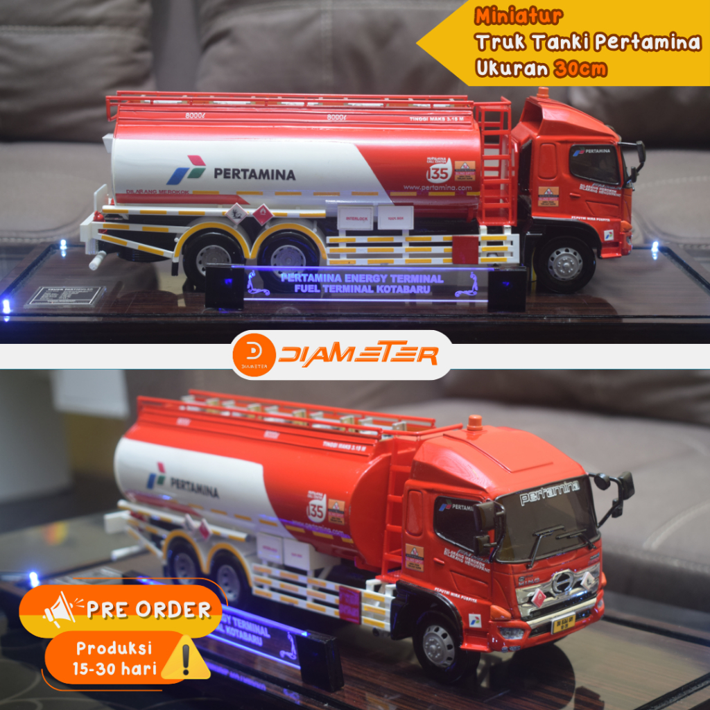 Jual (PO/PRE ORDER)MINIATUR TRUK TANKI PERTAMINA UKURAN 30CM| Hiasan ...