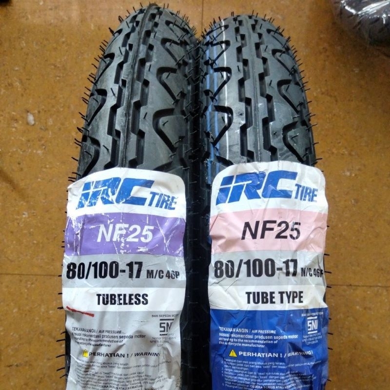 Jual Ban Luar Tubles/Tube Type IRC NF25 80/100 Ring 17 Ban Motor IRC NF 25 80 100-17 Honda Verza ...