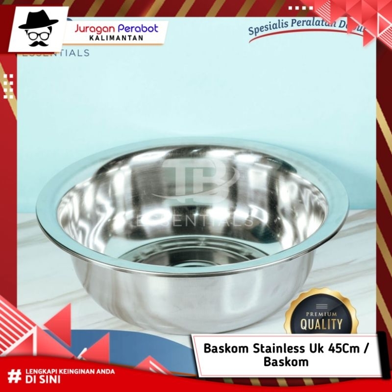 Jual Baskom Stainless Stell Ukuran 45Cm / Baskom | Shopee Indonesia