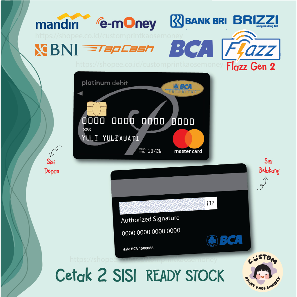 Jual KARTU E MONEY E TOLL KREDIT CARD BLACK PLATINUM PRIORITAS BCA MANDIRI EMONEY BNI TAPCASH ...