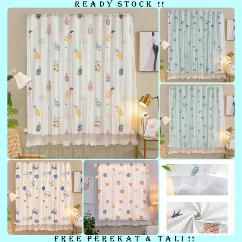 Jual ETFELICEL Magic Curtain Pattern / Tirai Hordeng Gorden Pintu Jendela Pasang Tanpa Bor dan ...