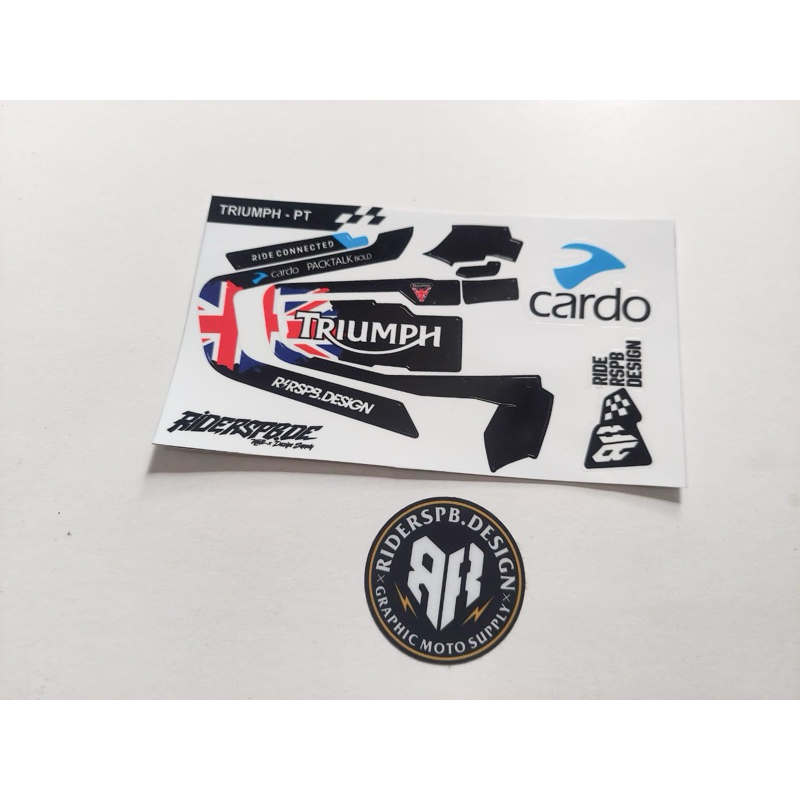 Jual TRIUMPH PT - STICKER DECAL SKINCOVER GARSKIN INTERCOM CARDO ...