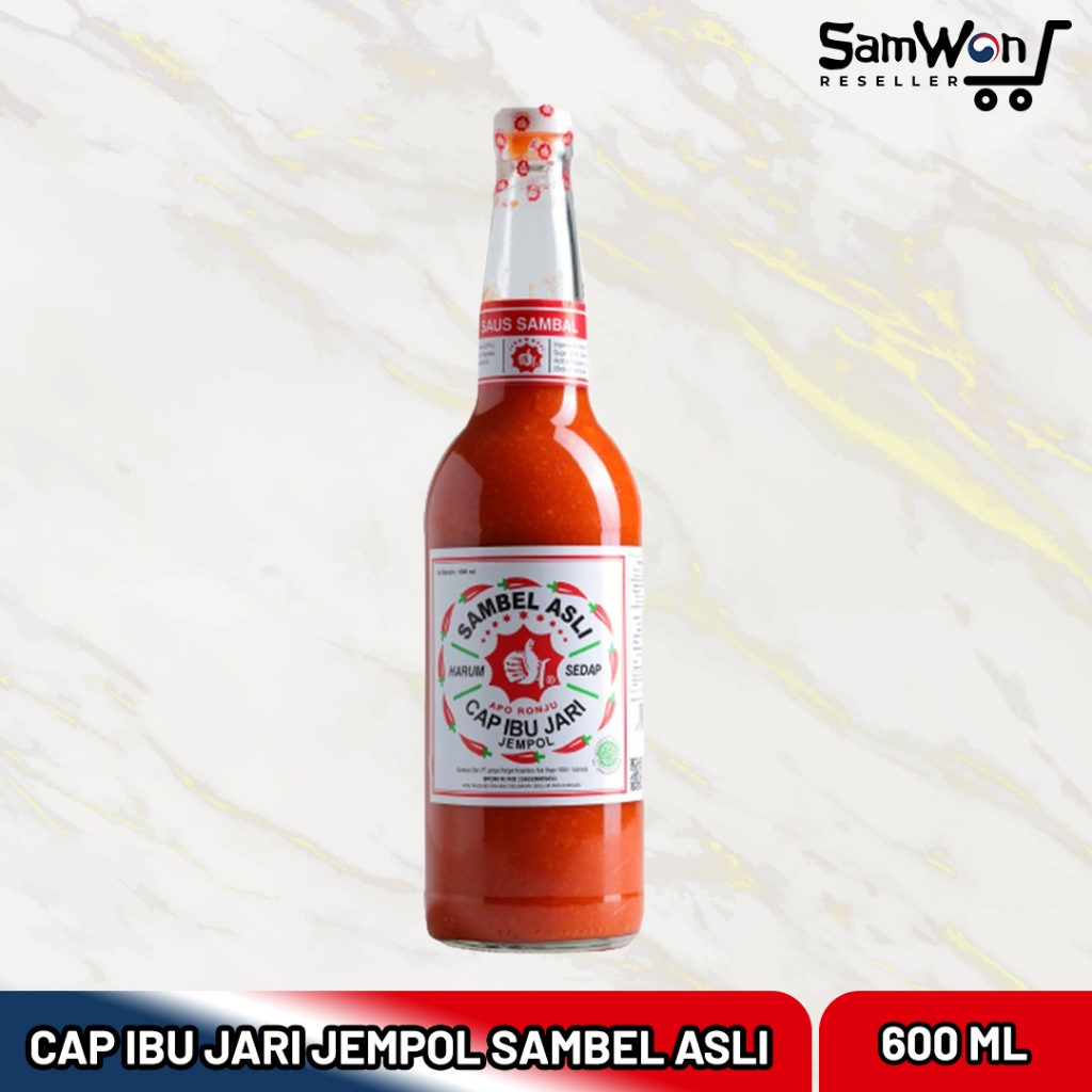 Jual Sambal Asli Cap Ibu Jari Jempol 600ml - Chili Sauce Saos Sambel Saus Kemasan Botol 600 ML ...