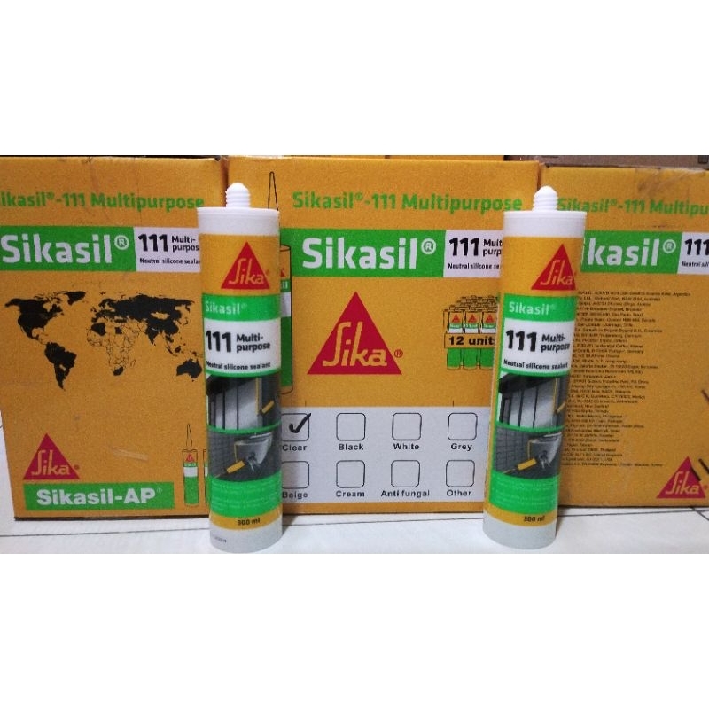 Jual Sikasil -111MP/Sealant-silicon lem kaca netral 300ml | Shopee Indonesia