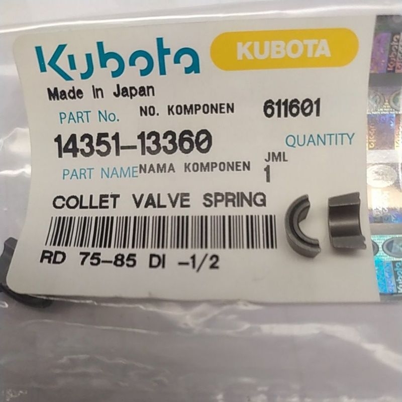 Jual Kancingan Kelep Kuku Kelep Collet Valve Spring ORIGINAL Kubota ...