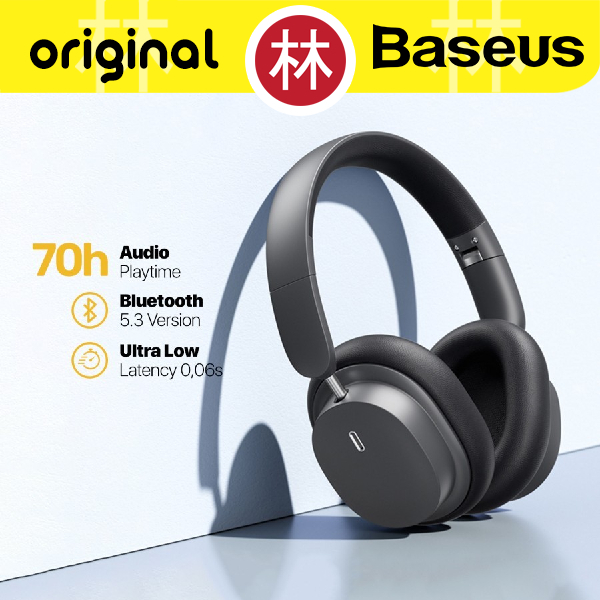 Jual Baseus Bowie D05 Wireless Headphone Bluetooth 5.3 Wired Bass Headphones 40mm 70 Jam ...