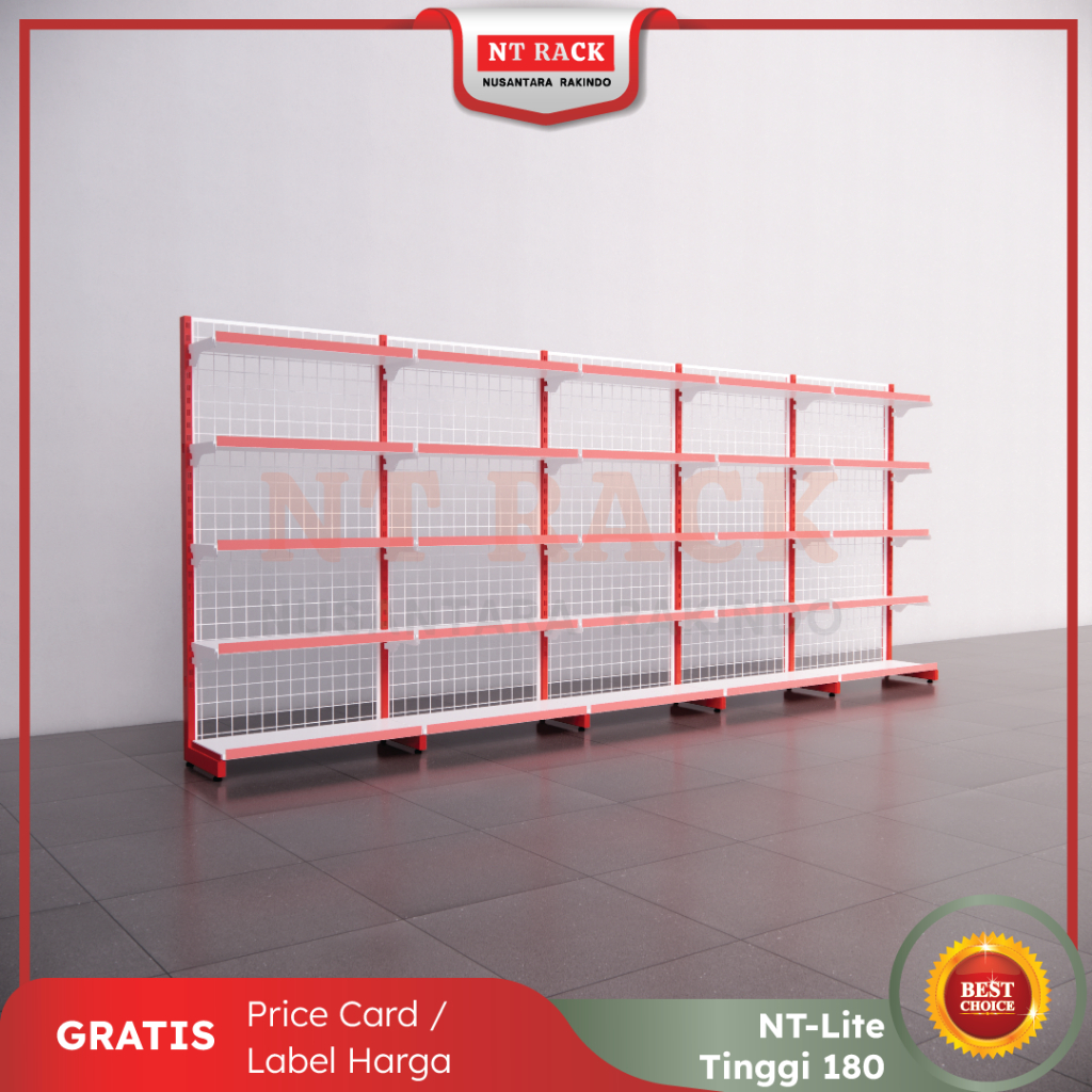 Jual Rak Toko Minimarket Gondola Termurah Single 1 Sisi Tinggi 180 cm 5 ...